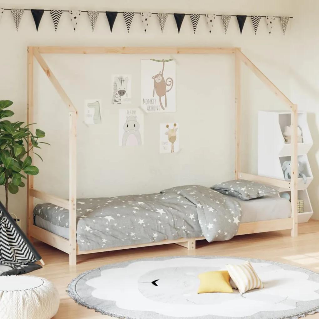 Dětská postel 80 x 200 cm masivní borové dřevo - Default Title