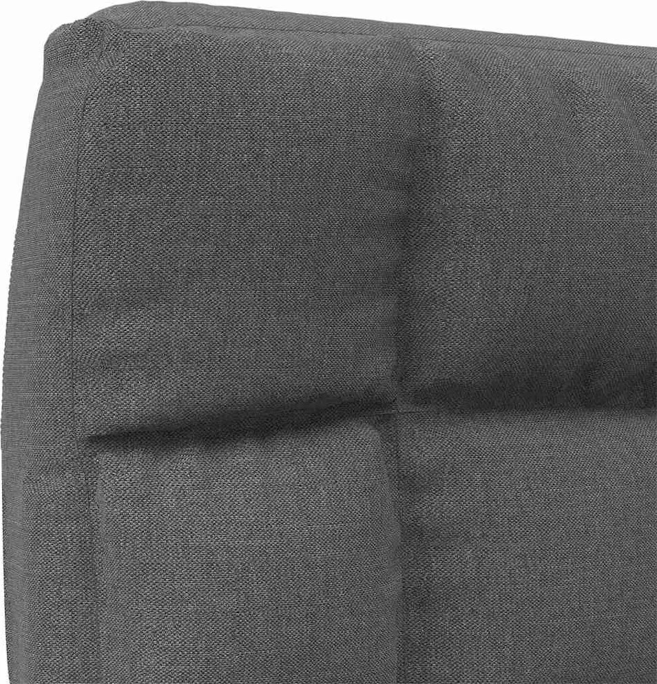 Skládací lenoška na podlahu tmavě šedá textil 336585