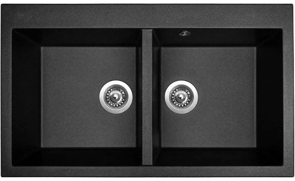 Set Sinks AMANDA 860 DUO Metalblack + baterie Sinks SLIM S2 kartáčovaná