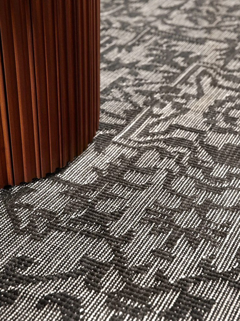 NORTHRUGS, Kusový koberec Duet Kona 106248 Black/White - na ven i na doma, 200x290, černobílá, chodba / předsíň