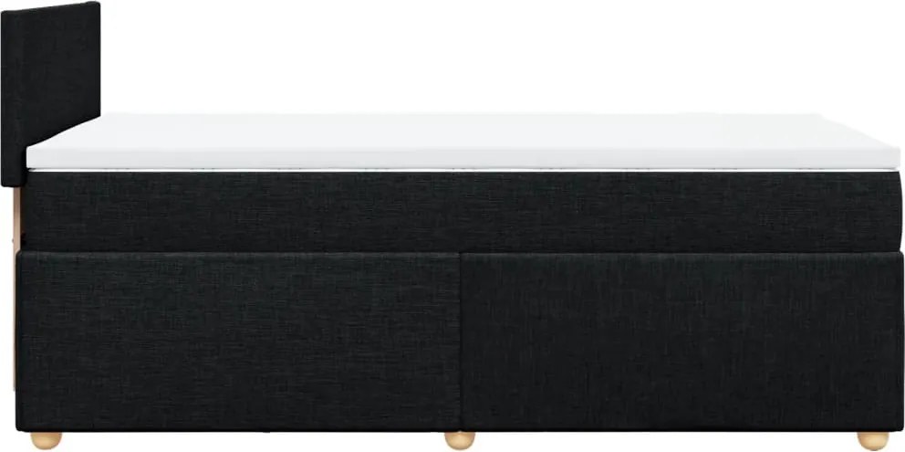 Box spring postel s matrací černá 80 x 200 cm textil 3286502