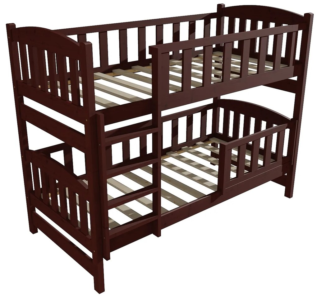Vomaks Patrová postel PP 013 se zábranou Rozměr: 80 x 180 cm, Barva: barva bílá, Prostor mezi lůžky: 80 cm