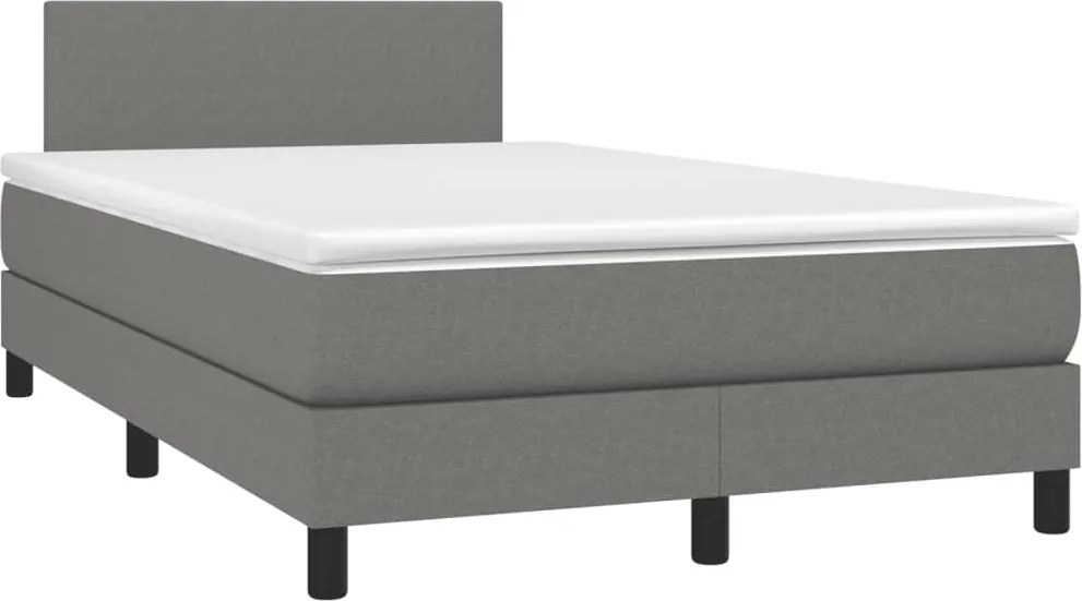 Box spring postel s matrací tmavě šedá 120x190 cm textil 3269710