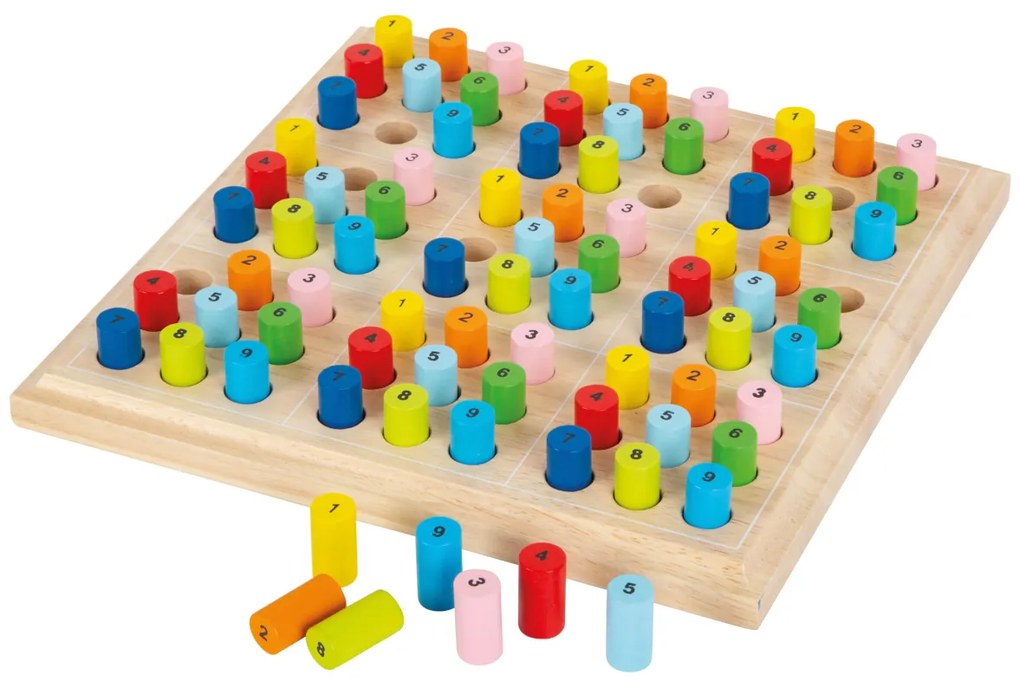 small foot Dřevěné sudoku barevné válečky