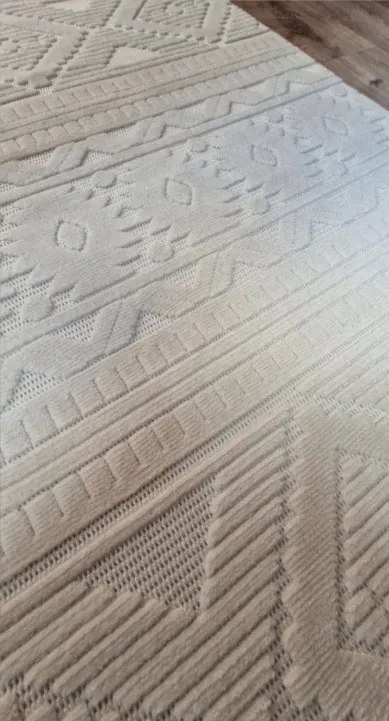 HU Krémově béžový moderní koberec TWIST CREAM 23929A Rozměr: 60x100 cm