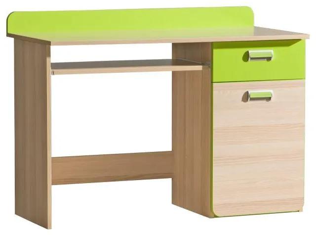 PC stůl, jasan / zelený, EGO L10