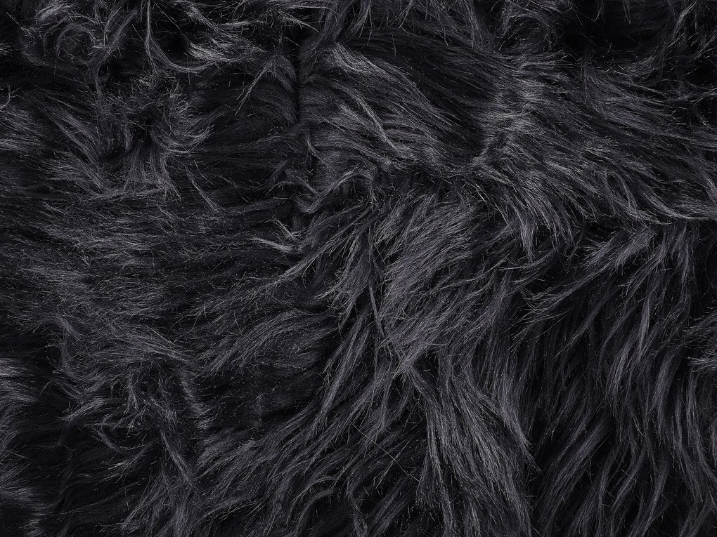 Přehoz na postel 200 x 220 cm černý DELICE Beliani