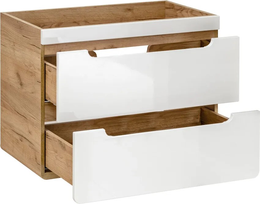Koupelnová závěsná skříňka pod umyvadlo BÁRA 60 cm