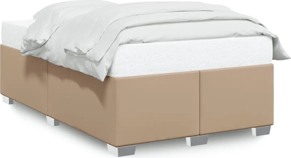 Rám postele bez matrace cappuccino 120x190 cm umělá kůže 3284551