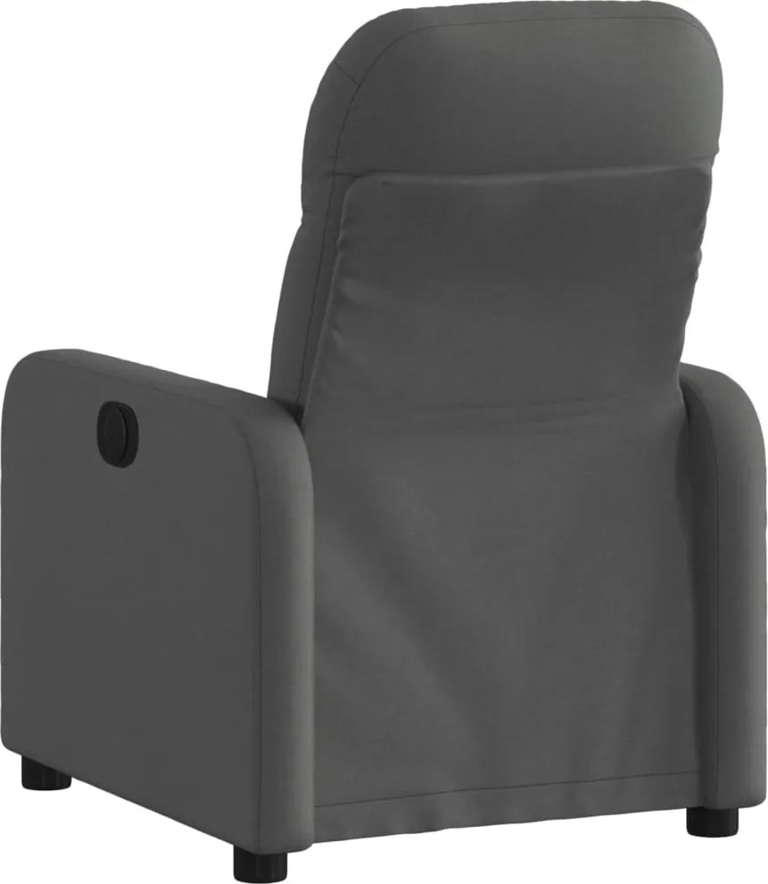Elektrické polohovací křeslo tmavě šedé textil 3206778