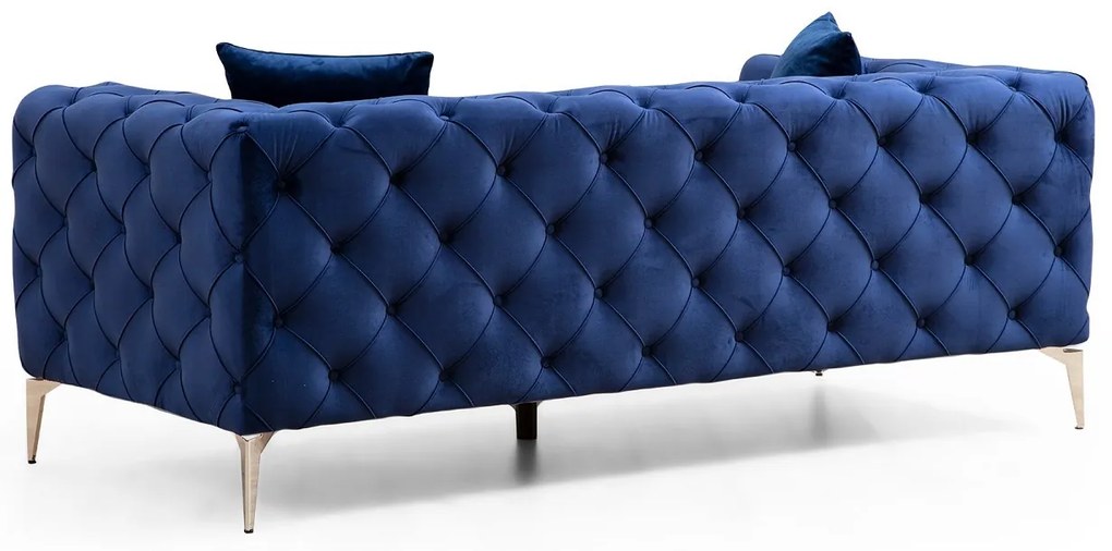 Designová sedačka Rococo 197 cm tmavě modrá