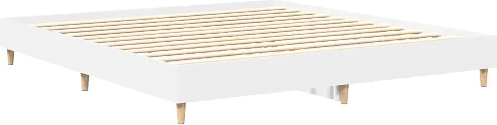 Rám postele bez matrace bílý 200x200 cm Dřevěné konstrukce 3328699