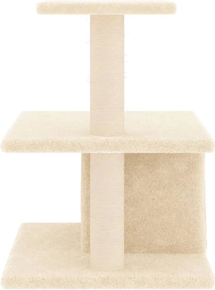 Škrabadlo pro kočky se sisalovými sloupky krémové 48 cm 171786