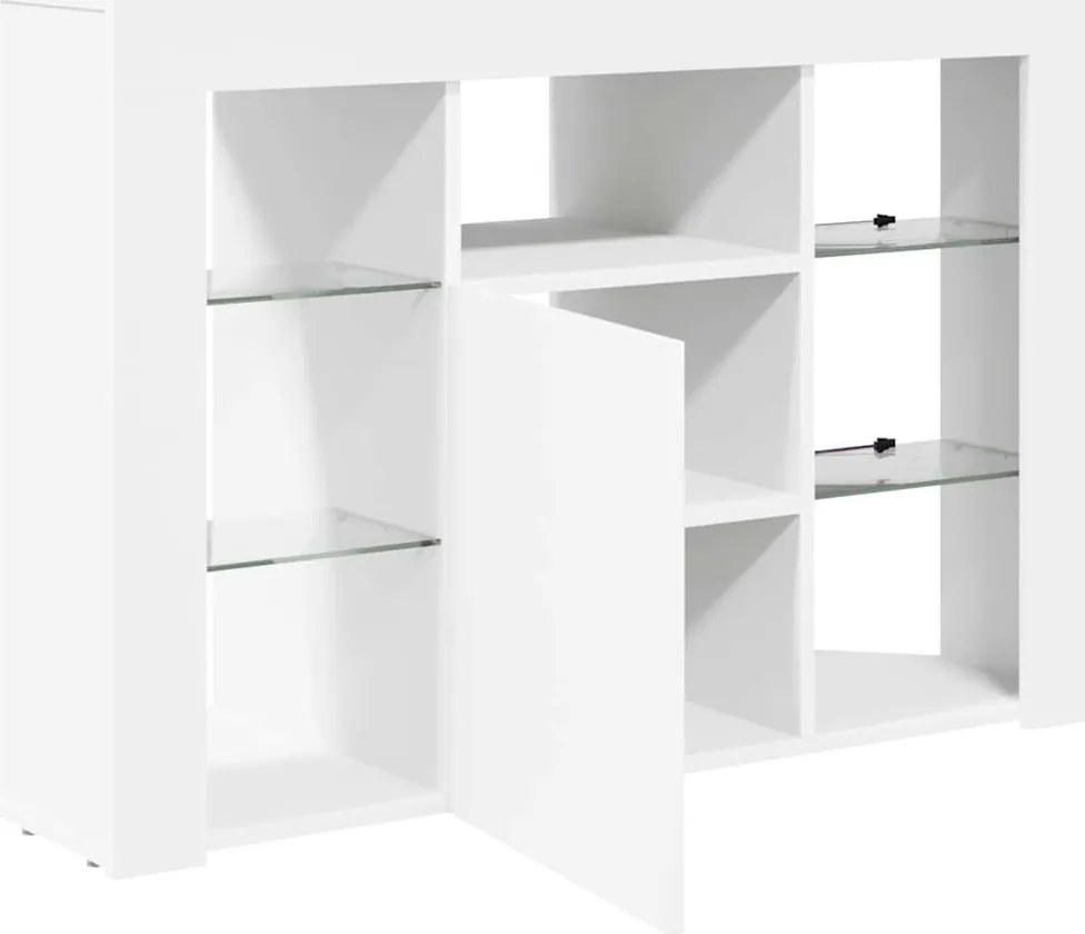 vidaXL Rohový LED TV stojan 100x40x68cm Bílá Kompozitní dřevo [889785]