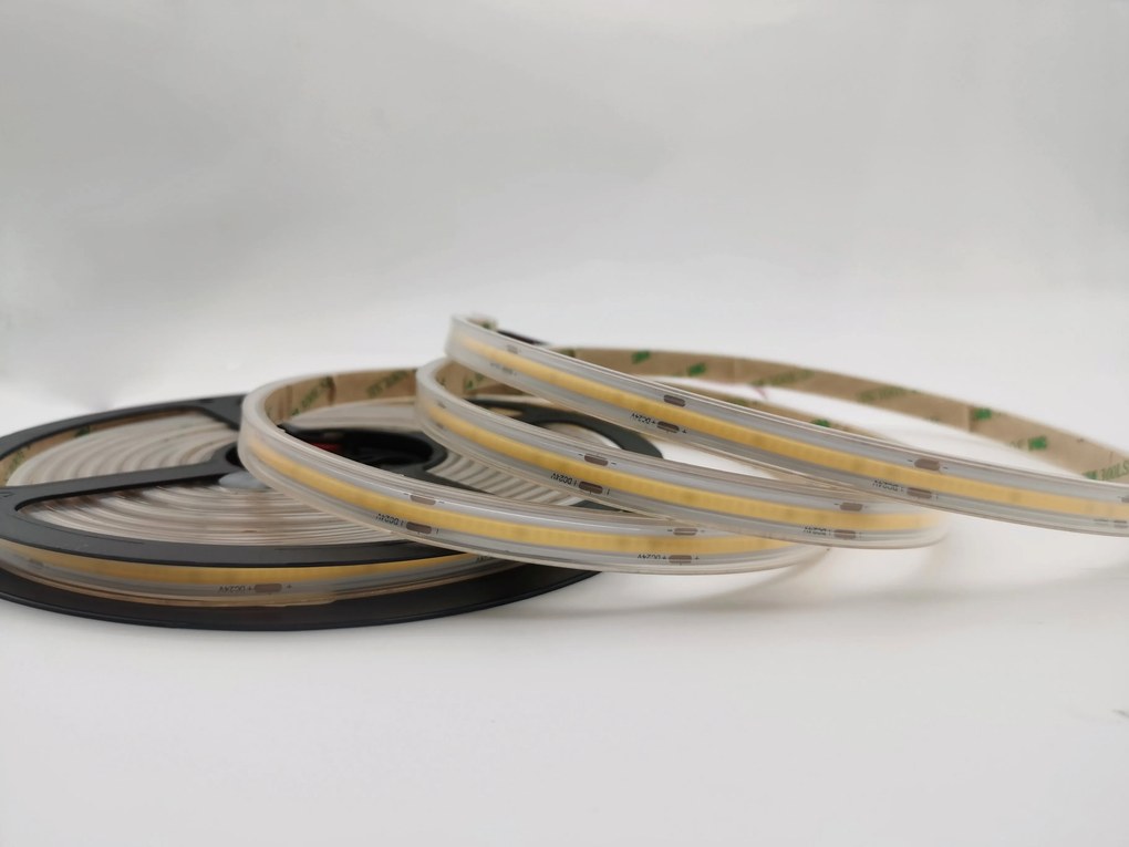 FAN STRIP24V-COB-IP67-480M LED pásek COB DC24V KAPTON / silikon 480 LED/m 16W/m 1700lm/m 4000K IP67 0,8x500 cm - FANEUROPE