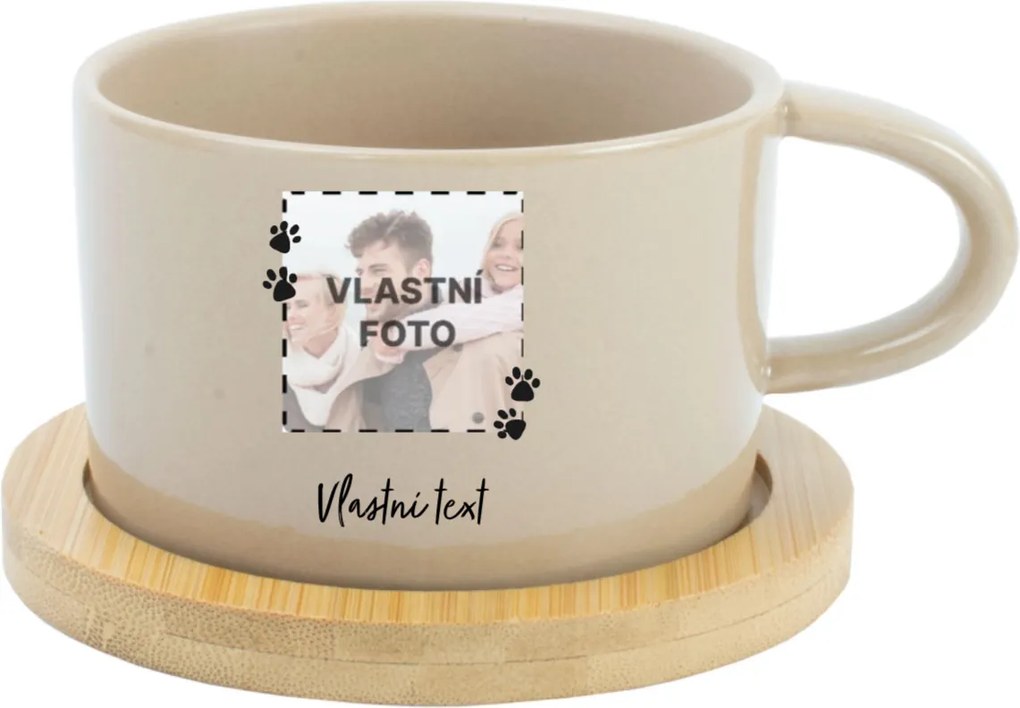 Personalizovaný keramický hrníček "MAKRONKA" s fotkou mazlíčka a textem