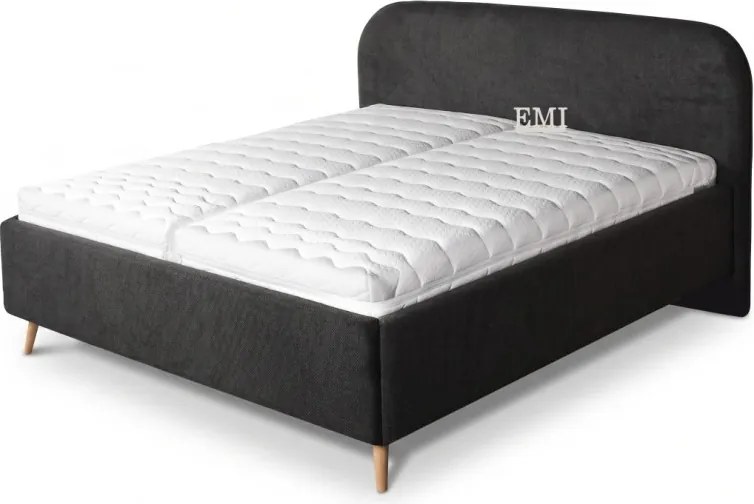 Postel čalouněná ZORIANA + lamelový rošt + matrace EMI