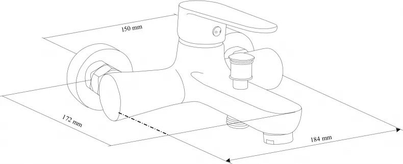Mexen KAMA - Vanová baterie, černá, 72530-70