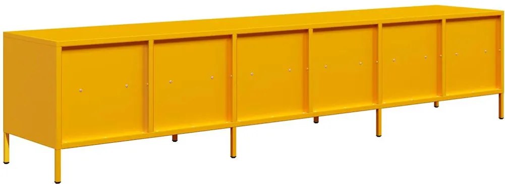 TV skříňka žlutá 202 x 39 x 43,5 cm ocel válcovaná za studena 3307152