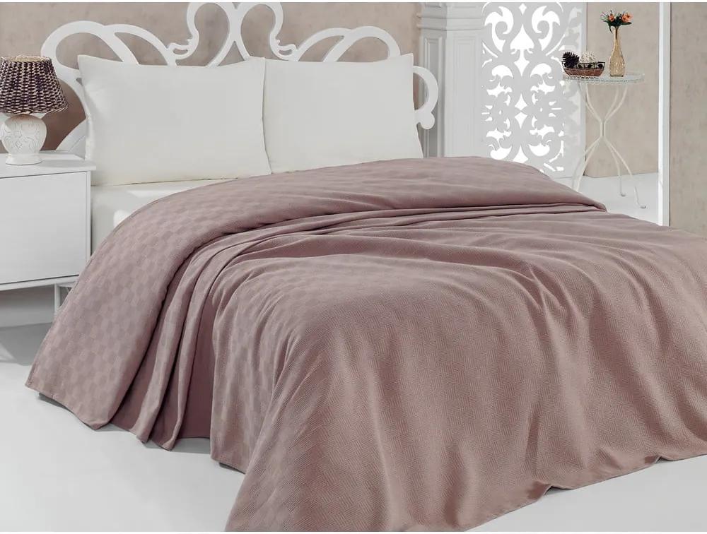Přehoz přes postel Pique Pink, 160 x 240 cm