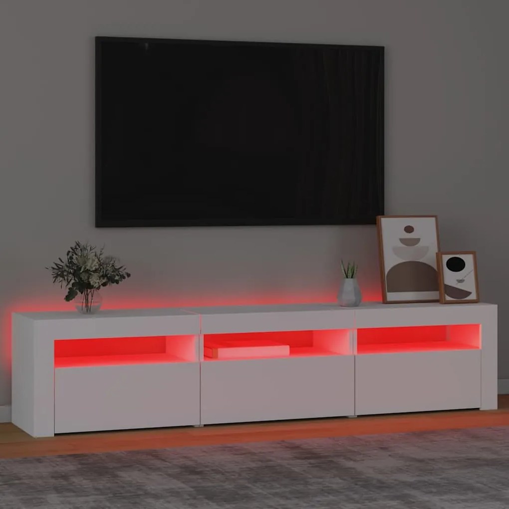 TV skříňka s LED osvětlením bílá 180 x 35 x 40 cm 3152754