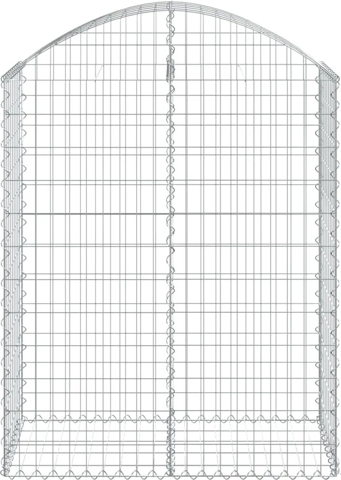 Klenutý gabionový koš 100 x 50 x 120/140 cm pozinkované železo 153436
