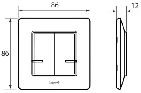 Legrand Valena Life with Netatmo bezdrátový spínač dvojitý bílá 752187