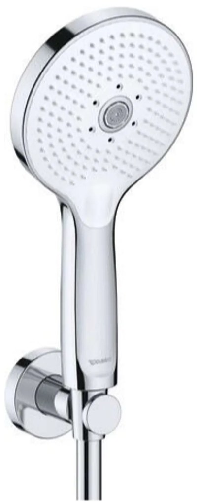 Duravit - Set sprchové hlavice, držáku a hadice, 3 proudy, chrom/bílá UV0712001005