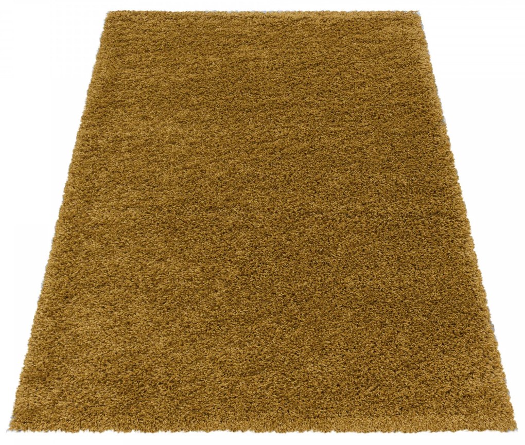 Ayyildiz, Kusový koberec Sydney Shaggy 3000 gold, 80x150, žlutá, ložnice