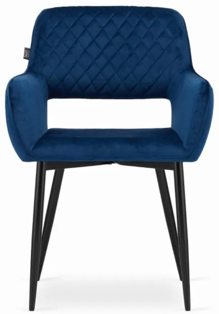 Sametová židle Lisbon modrá