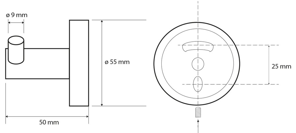 Sapho X-ROUND E dvojháček, chrom - XR202