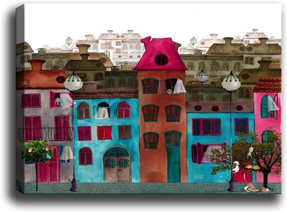 Obraz Tablo Center Colorful Houses, 60 x 40 cm