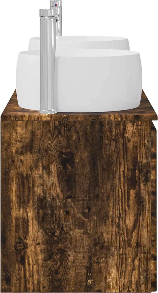 Sada koupelnových skříněk 3 ks Kouřový dub 49,5 x 44,5 x 66 cm 3405722