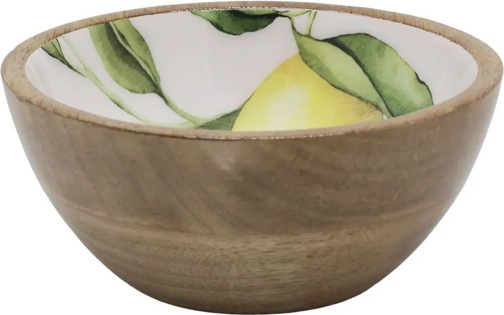 Dřevěná mangová miska s citróny Tours Limone Blossom - Ø 15*7 cm / 500ml