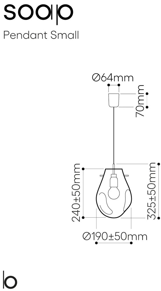 Bomma Luxusní závěsné svítidlo Soap small Barva: Perlová, Montura: bez montury, Barva komponentu: Kartáčovaná stříbrná