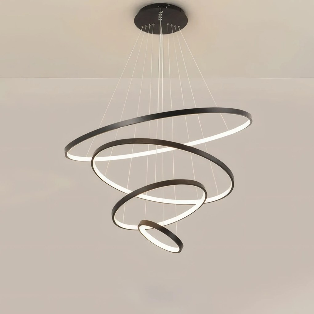 Toolight Toolight, LED stropní svítidlo 20/40/60/80 cm, 82W, 3000K, LHJ014-CP4, černá, OSW-50005