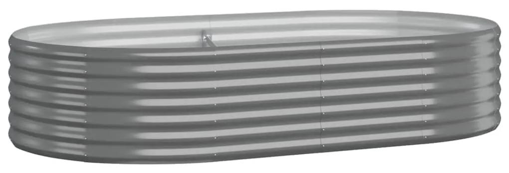vidaXL Vyvýšený záhon práškově lakovaná ocel 175x100x36 cm šedý