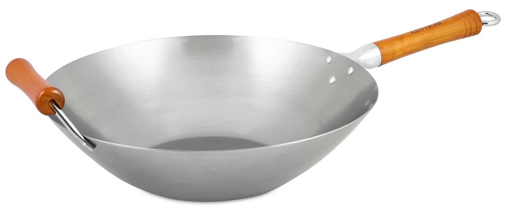 Ken Hom wok pánev Excellence z uhlíkové oceli, vypalovací, 36 cm, KH436003