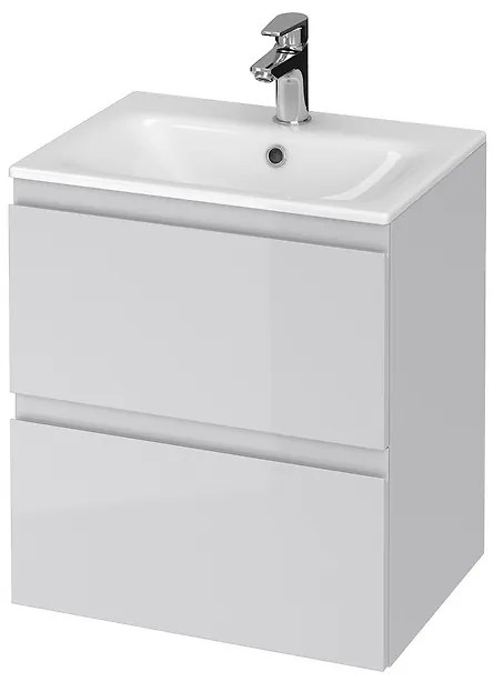 Cersanit - SET skříňka + umyvadlo, šedý lesk, Moduo Slim 50, S801-228-DSM