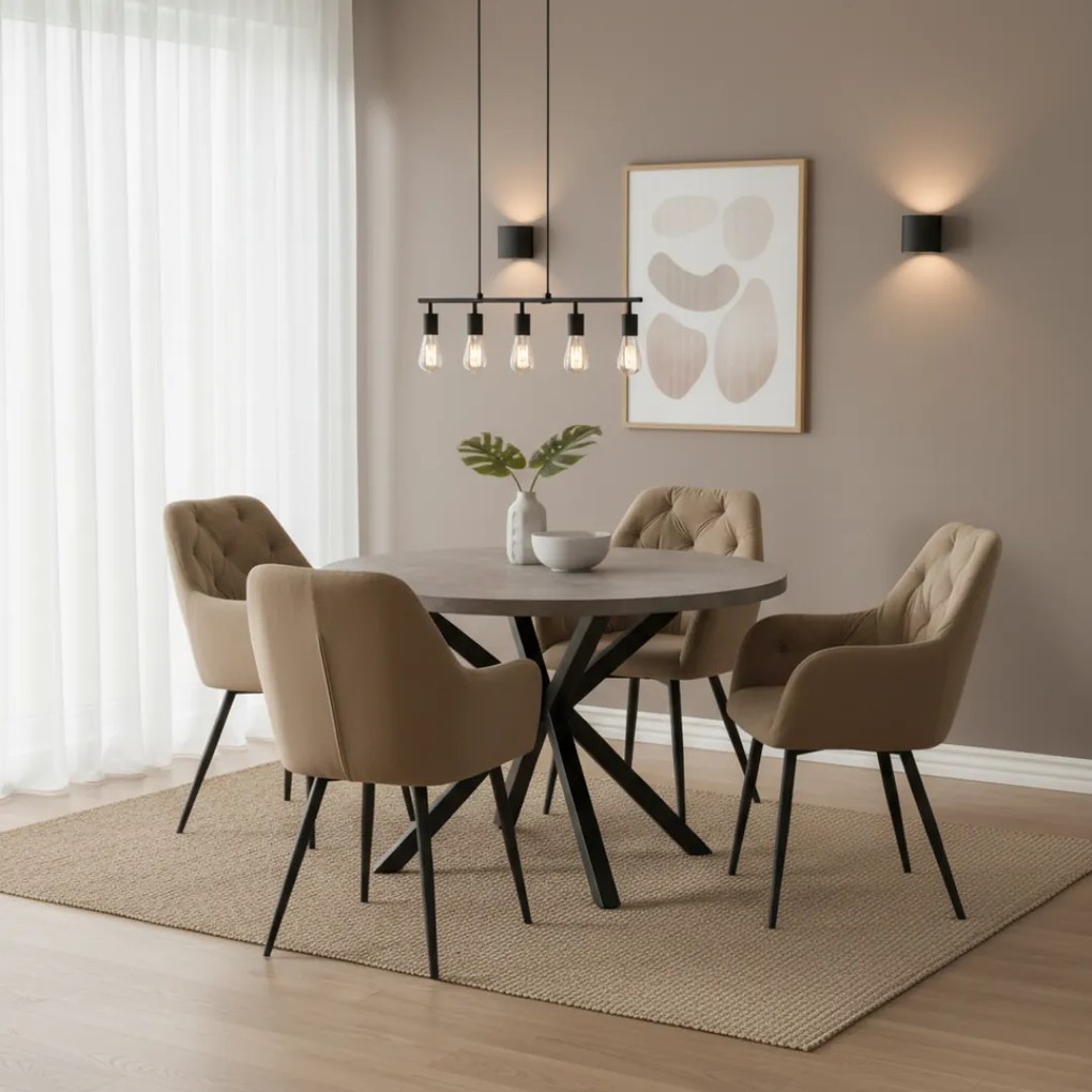 Designové křeslo, béžová Velvet látka, VERIO NEW