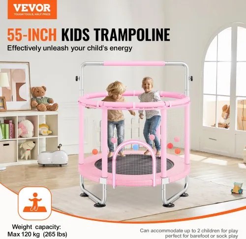 Trampolína 139,7 cm pro děti Mini trampolína pro batolata se sítí pro vnitřní