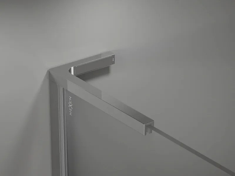 Mexen Kioto-X L sprchová stěna Walk-in 110 x 200 cm, transparentní 10 mm, chrom - 800-110-107-01-00-X