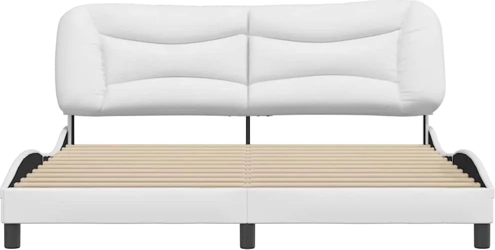 Rám postele bez matrace Hvar bílý 180x200 cm umělá kůže 3208017