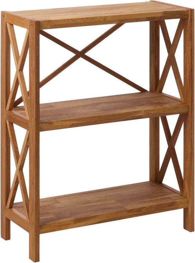 Regál z dubového dřeva v přírodní barvě 70x87 cm X-Shelf – Unique Furniture