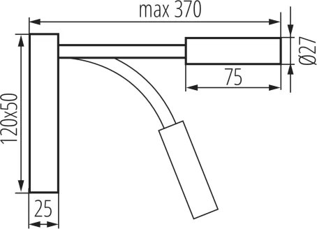 Kanlux 32519 - LED Flexibilní lampička TONIL LED/3,3W/230V černá/zlatá