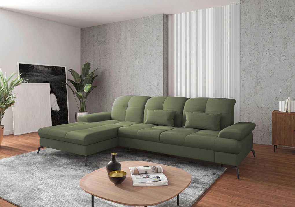 XXXLutz ROHOVÁ SEDAČKA, textil, olivově zelená Sit & More - Sedací soupravy - 000144009622