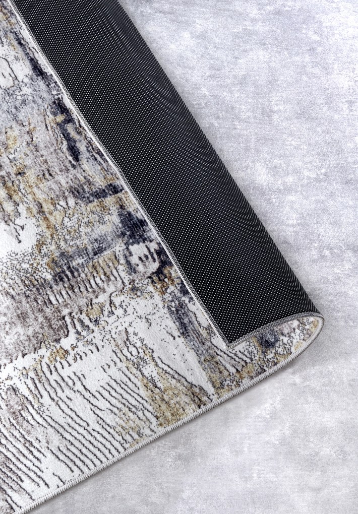 ELLE Decoration, Kusový koberec Imagination New 106037 Anthracite/Gold z kolekce Elle, 200x290, šedá, ložnice