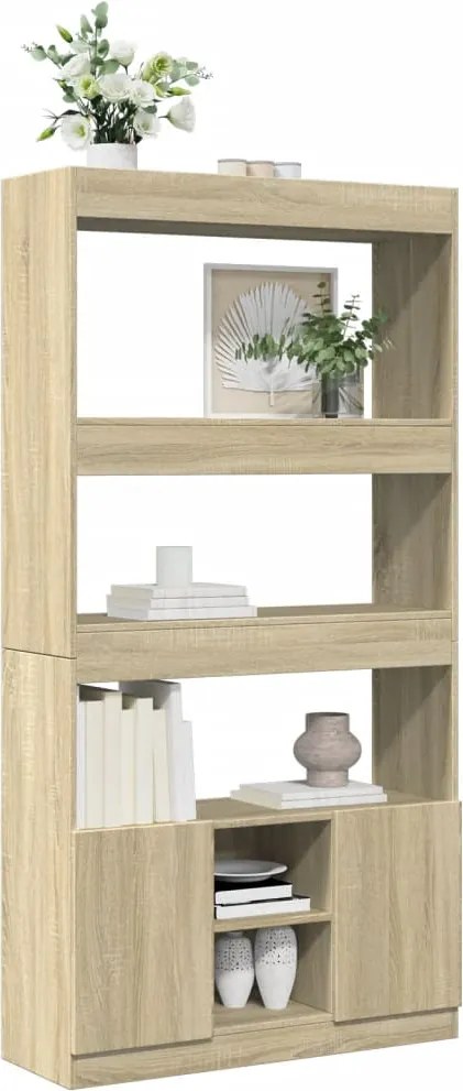 Skříň highboard dub sonoma 92 x 33 x 180 cm kompozitní dřevo 3309620