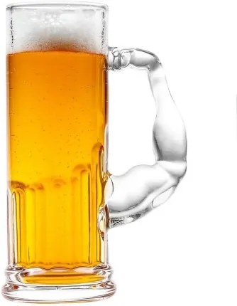 Pivní svalová sklenice, 620 ml.