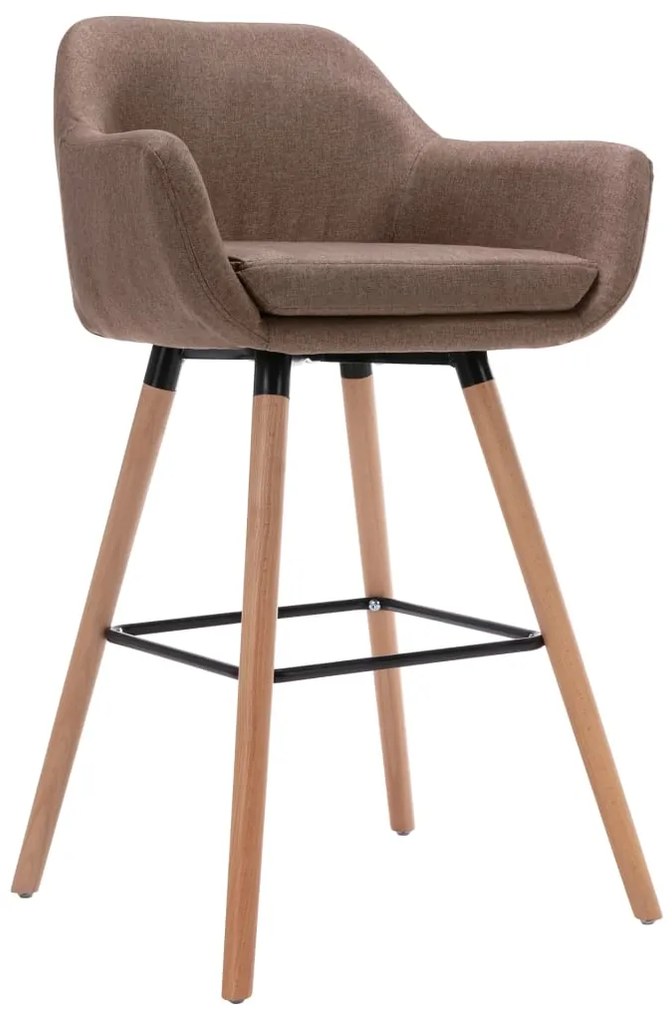 249570 vidaXL Barová židle s područkami taupe textil